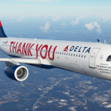 Delta Airlines "Thank You" [4K] - A321 v1.0 - MSFS 2020 Liveries Mod