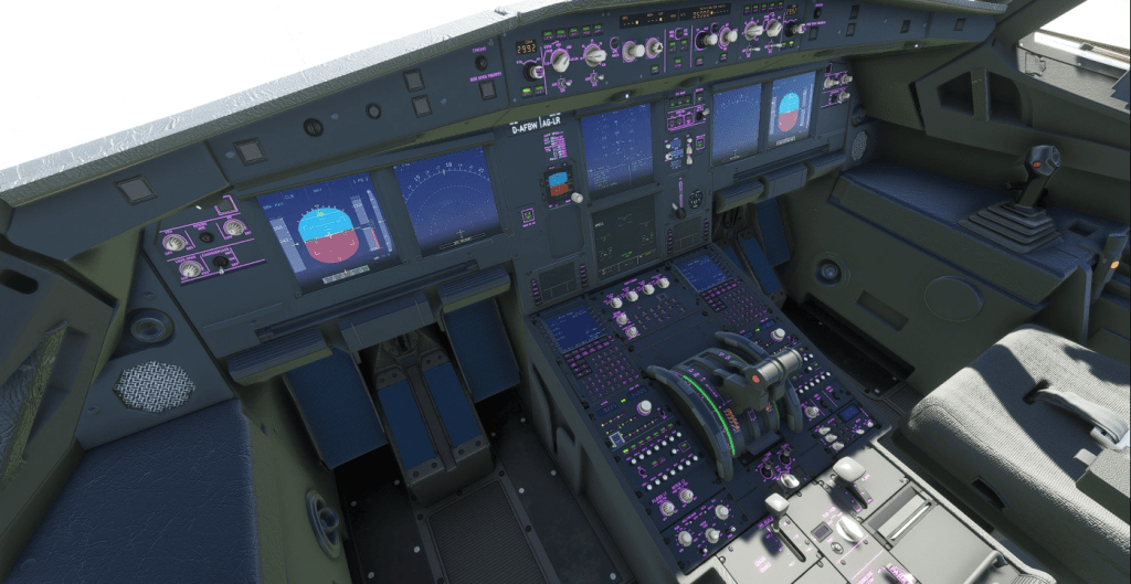 A320NX FBW (Black Cockpit Pink Lighting) v2 (1) - Flight Simulator ...