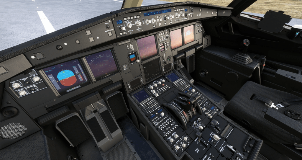 A320NX FBW - Black Cockpit and Blue Lighting - MSFS 2020 Cockpits Mod