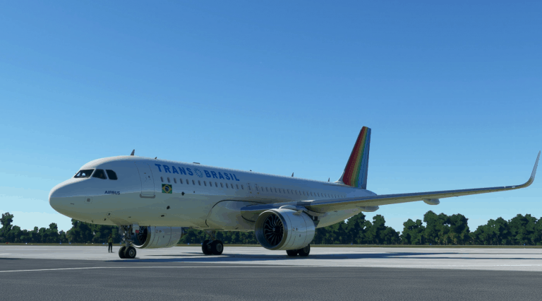 [A32NX] FlyByWire | Airbus A320neo Transbrasil 4K V1.0 - MSFS 2020 Liveries Mod