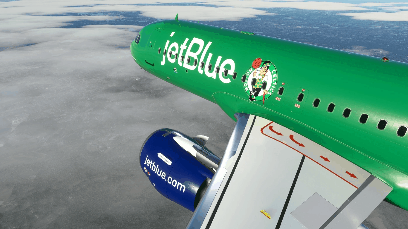 [A32NX] JetBlue Boston Celtics Livery v1 (2) - Flight Simulator Addon / Mod