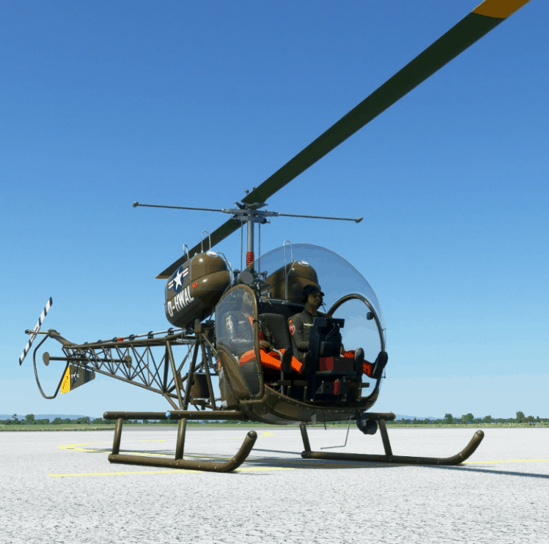 Bell 47 D-HWAL Livery v1.1 - MSFS 2020 Helicopters Mod