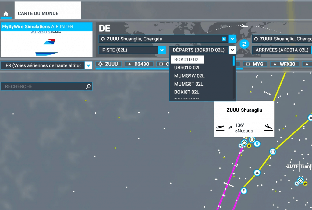Chengdu Shuangliu ZUUU Runways definitions correction for navaids ...