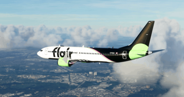 Flair Airlines Boeing 737 MAX - (10K*5K) v1.0 - MSFS 2020 Liveries Mod