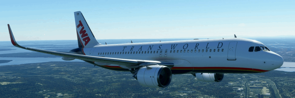 A32NX TWA New Livery Concept 8K v1 (3) - Flight Simulator Addon / Mod