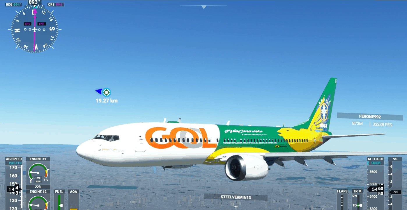 GOL SELEÇÃO-737-MAX v1.2 - MSFS 2020 Liveries Mod