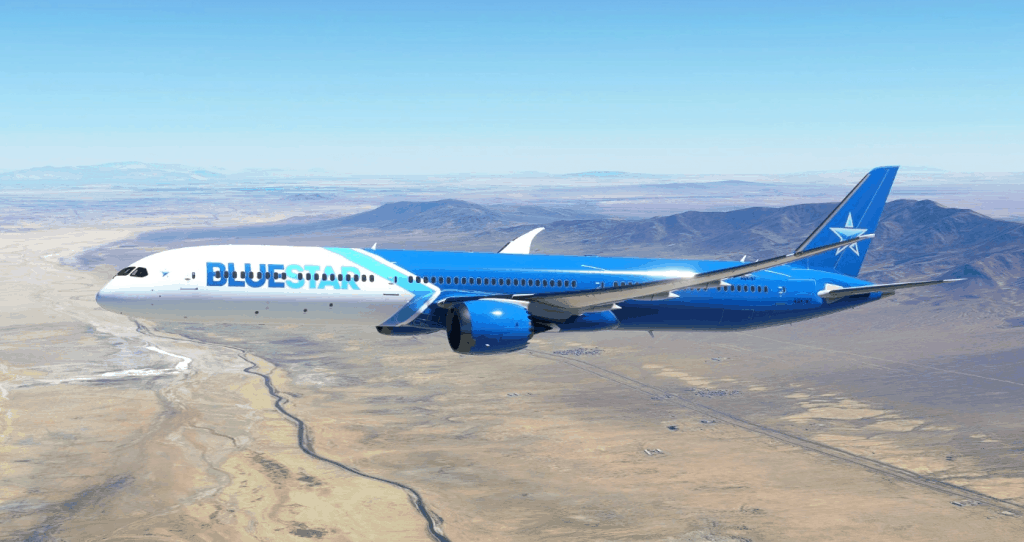 BLUESTAR VA Boeing 787 - 8K v1 (1) - Flight Simulator Addon / Mod