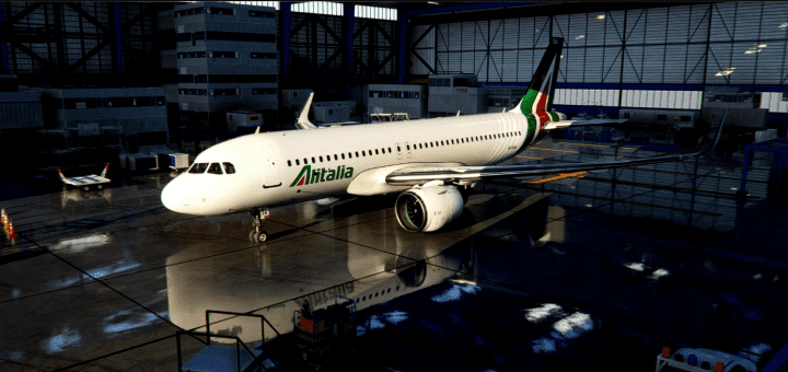 [A32NX] FlyByWire | Airbus A320neo ALITALIA EI-DSA in 8k v1.0 - MSFS 2020 Liveries Mod