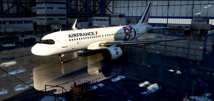 [A32NX] FlyByWire | Airbus A320neo Air France F-HEPG with mask in 8k v1.0 - MSFS 2020 Liveries Mod