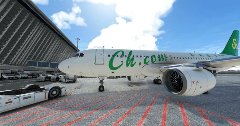 SPRING AIRLINES MESH LIVERY FOR ASOBO A320 NEO v1.0 - MSFS 2020 ...