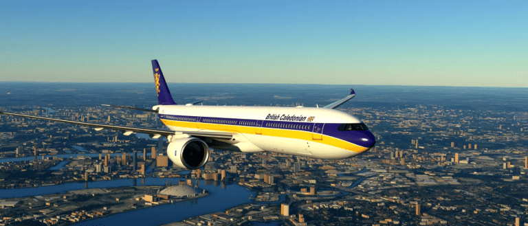 British Caledonian (G-BCAL) 1980's livery on Headwind Airbus A330neo ...