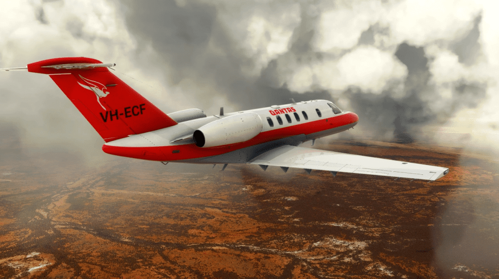 CJ4 QANTAS RETRO ROO 1 (Variation 2) v1.0 - MSFS 2020 Liveries Mod