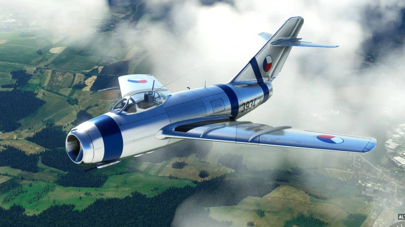 Aerosoar MiG-15 ČSR 3934 v1.0 - MSFS 2020 Liveries Mod