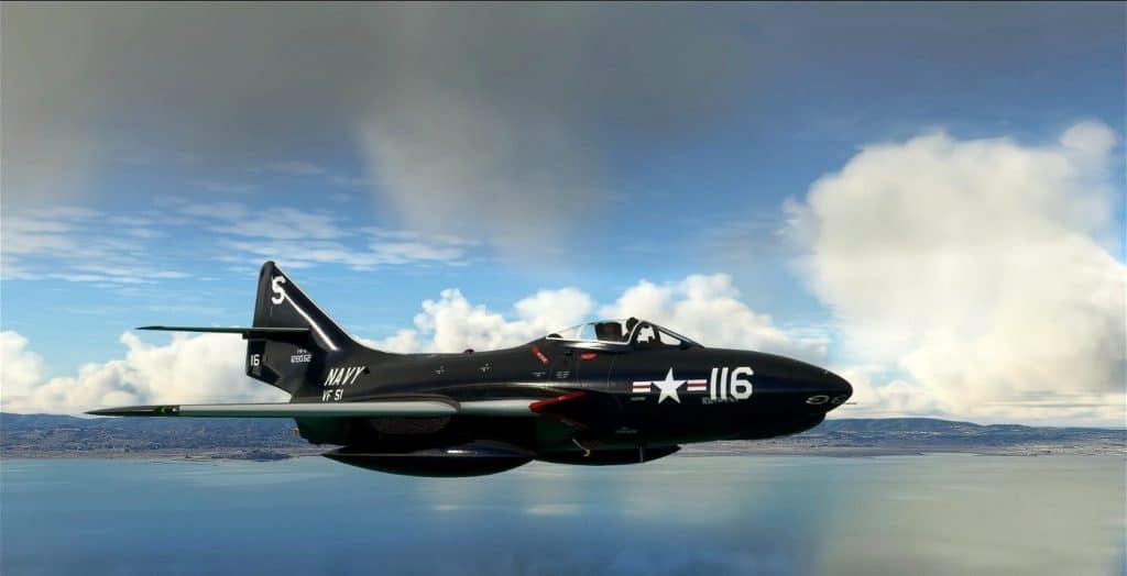 Grumman F9F-8 Cougar VF-51 #116 v1.0 - MSFS 2020 Liveries Mod
