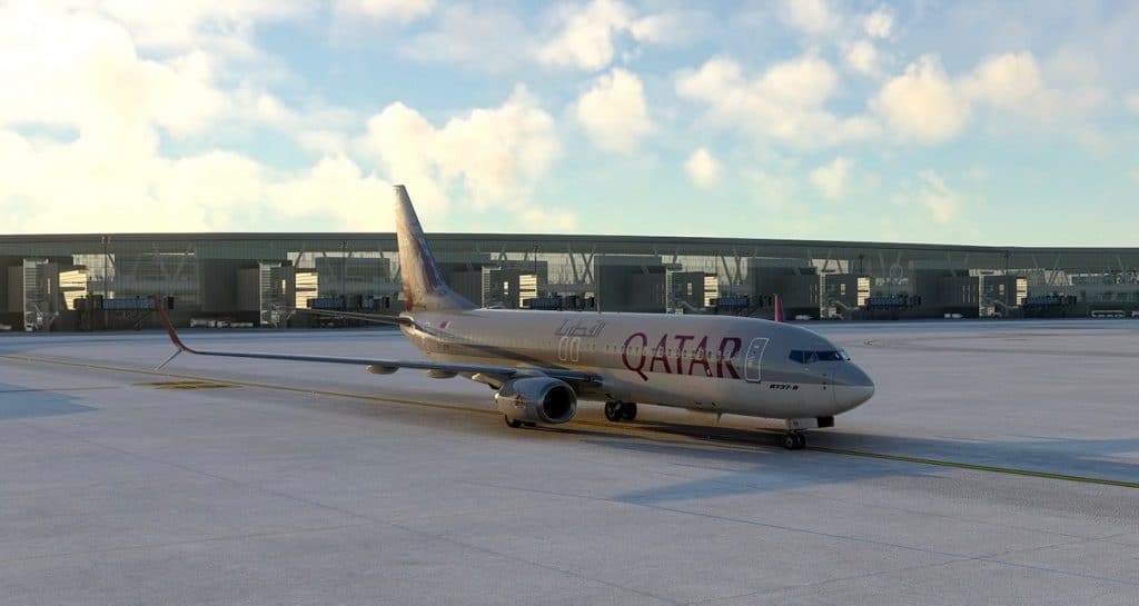 PMDG 738 SSW Qatar Airways (A7-QTR) v1 (2) - Flight Simulator Addon / Mod