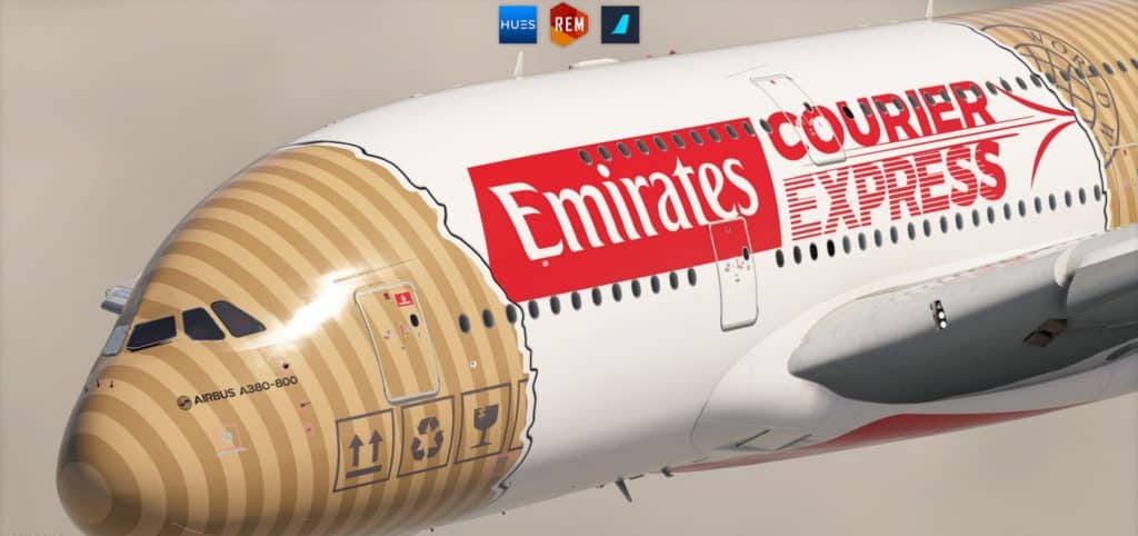 [8K+4K] Emirates A6-EET Courier Express FlyByWire A380X v1 (3) - Flight ...